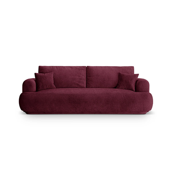 Canapea rosie extensibila din textil Ella – Poetic Store