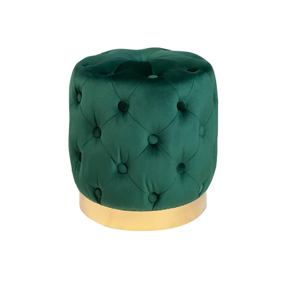 Taburet verde din catifea Baroque 35 Invicta Interior – Poetic Store